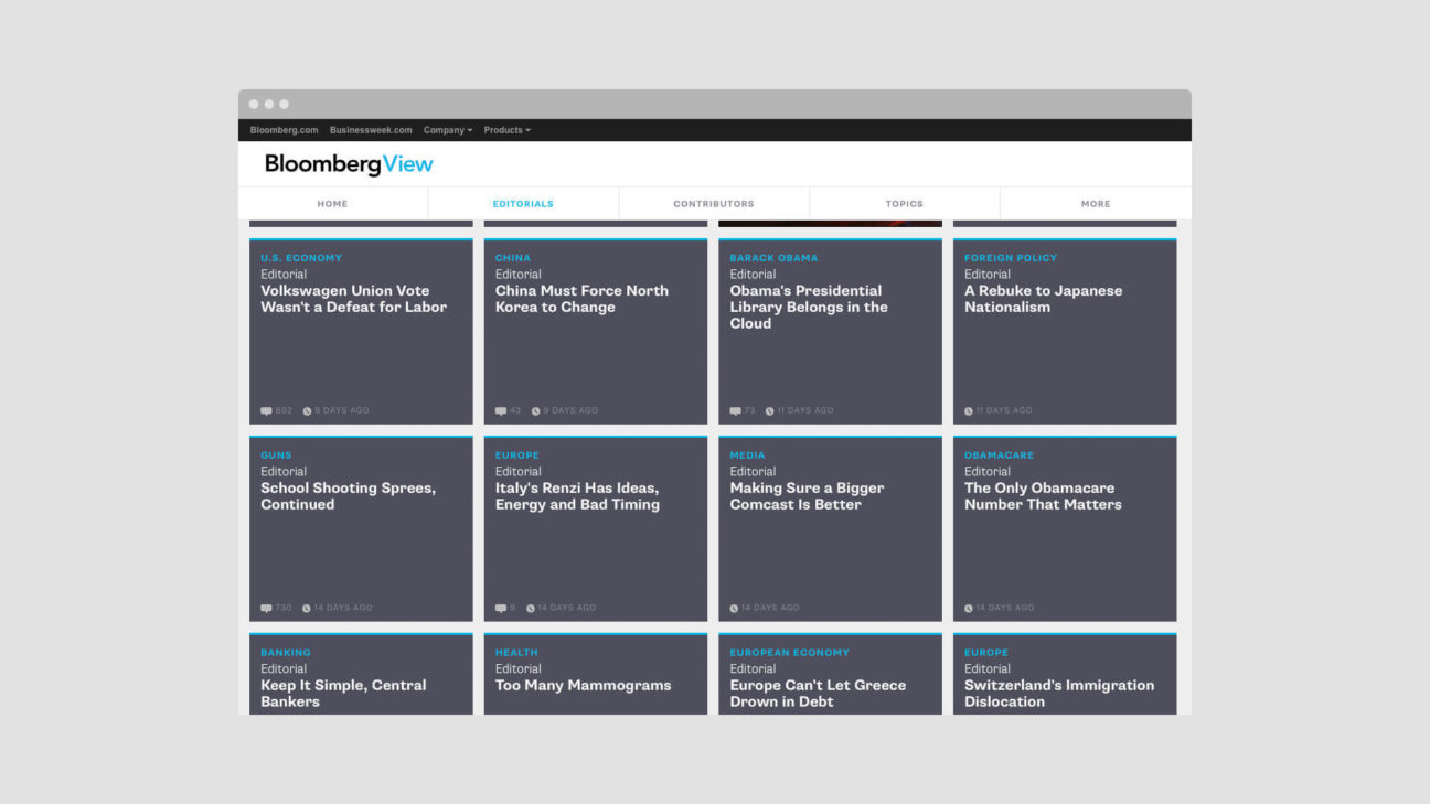 Bloomberg View - Schema